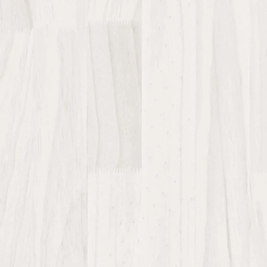 Rám postele bílý masivní borovice 140 x 190 cm,  3106619
