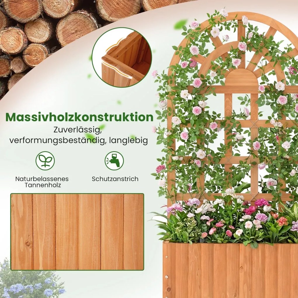 Costway Květinový truhlík s mřížovinami a drenážní truhlík