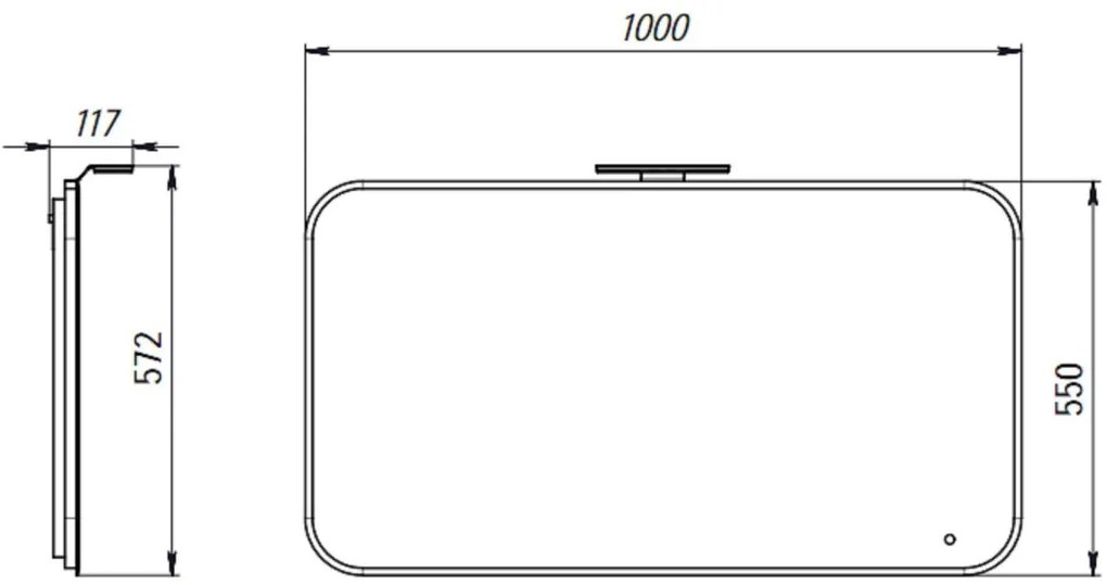 Lavedo Velluto Black 100 zrcadlová skříňka do koupelny s LED osvětlením