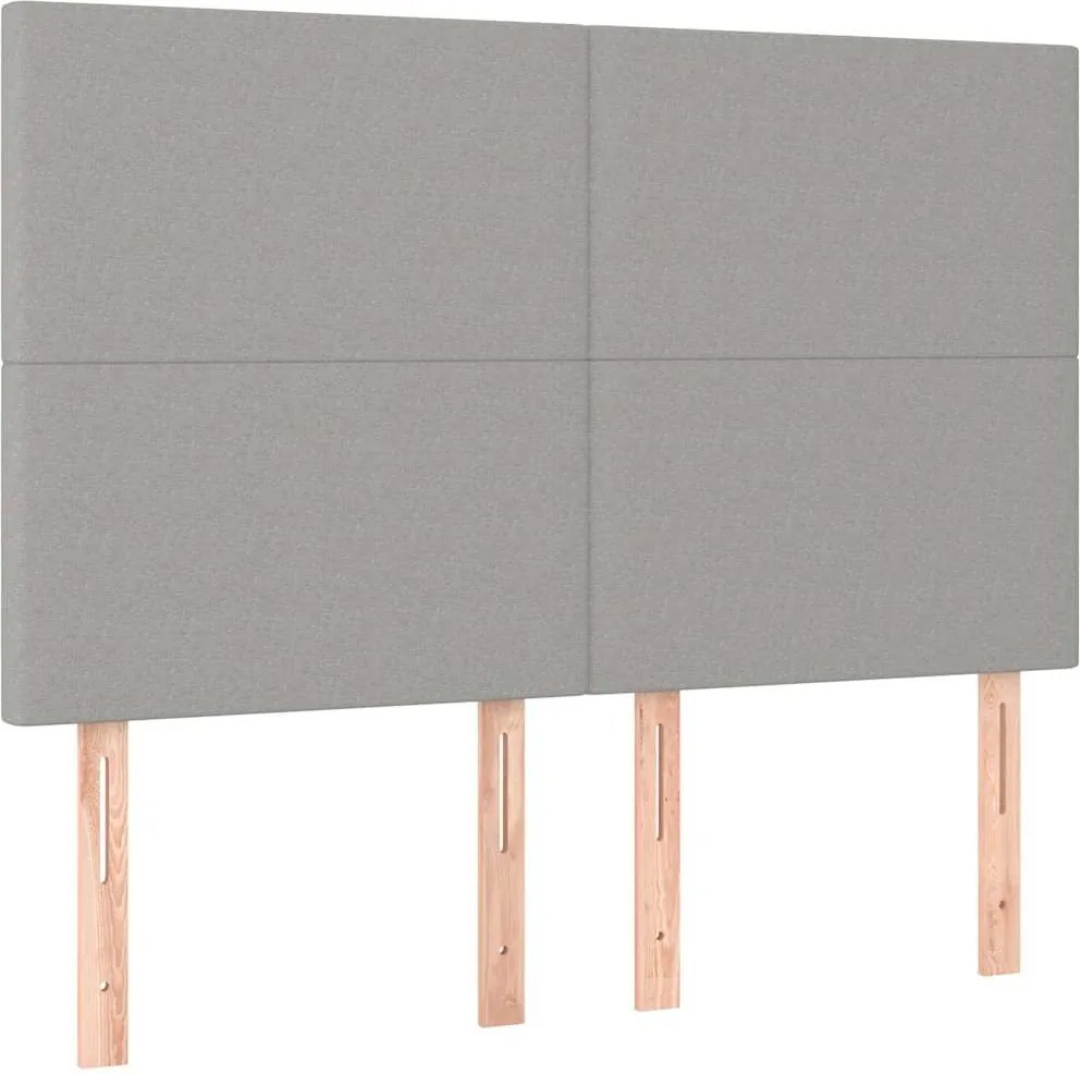 Box spring postel s matrací světle šedá 140 x 190 cm textil 3128357