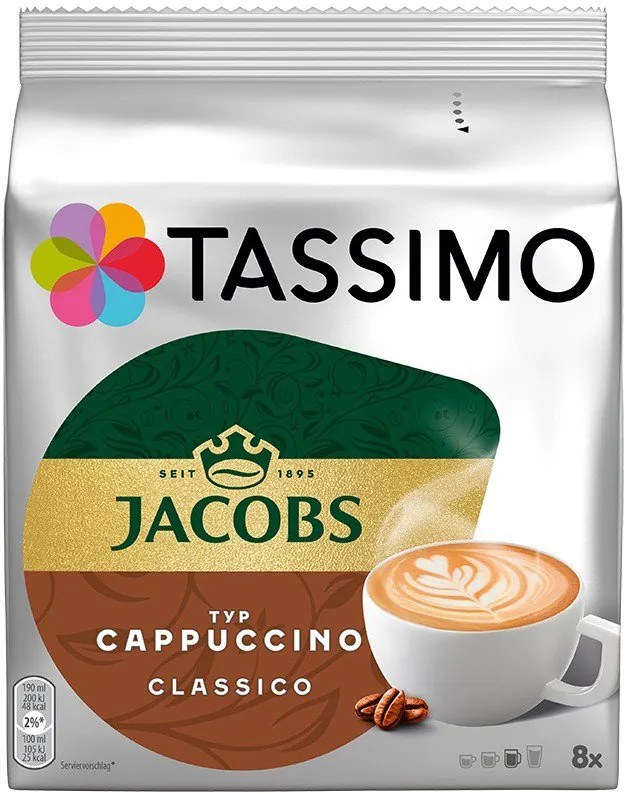 Kávové kapsle tassimo kapsle jacobs cappuccino 8 nápojů