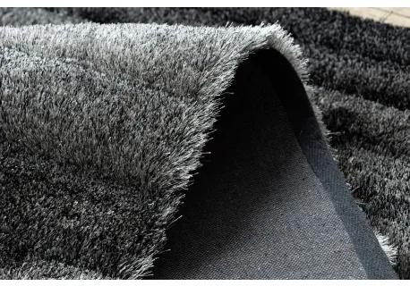Moderní koberec FLIM 007 B6 shaggy, Pruhy Strukturální šedá velikost 120x160 cm | krásné koberce cz