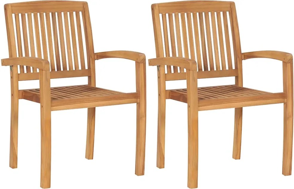 Zahradní židle 2 ks antracitové podušky masivní teak 3063267