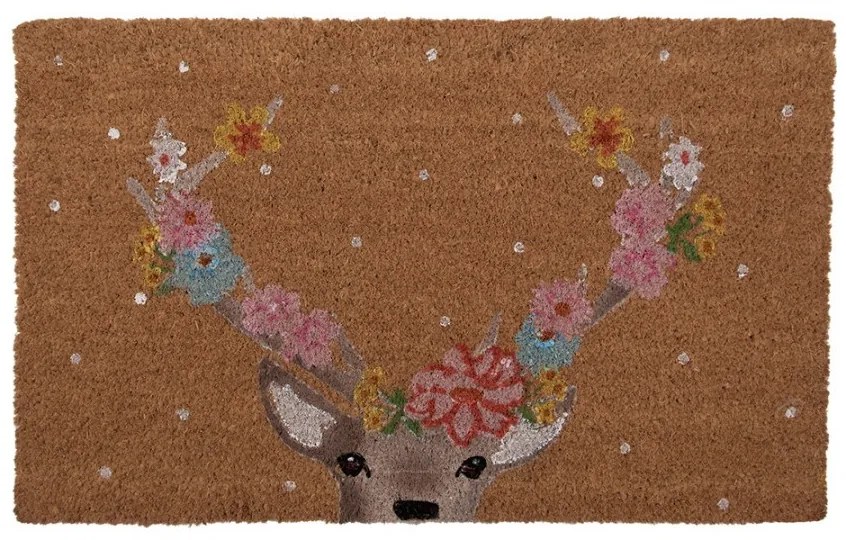 Kokosová rohožka s motivem jelena - 75*45*1 cm
