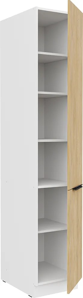 CREMONA bc | vysoká skříňka 40 DK-210 2F potravinová s policemi | 40 cm | bílá/cremona