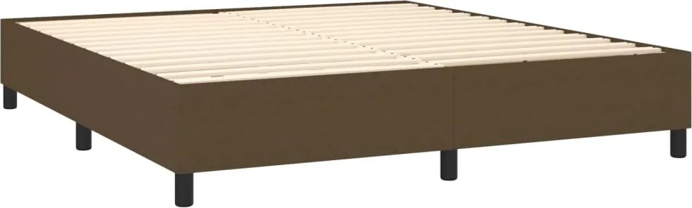 Box spring postel s matrací tmavě hnědá 180x200 cm textil 3141796