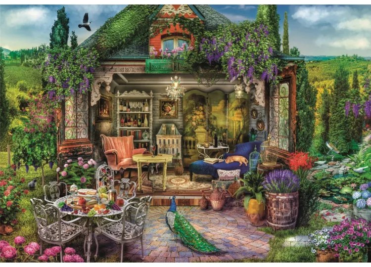 Clementoni - Puzzle 1000 Únik do kraje vína