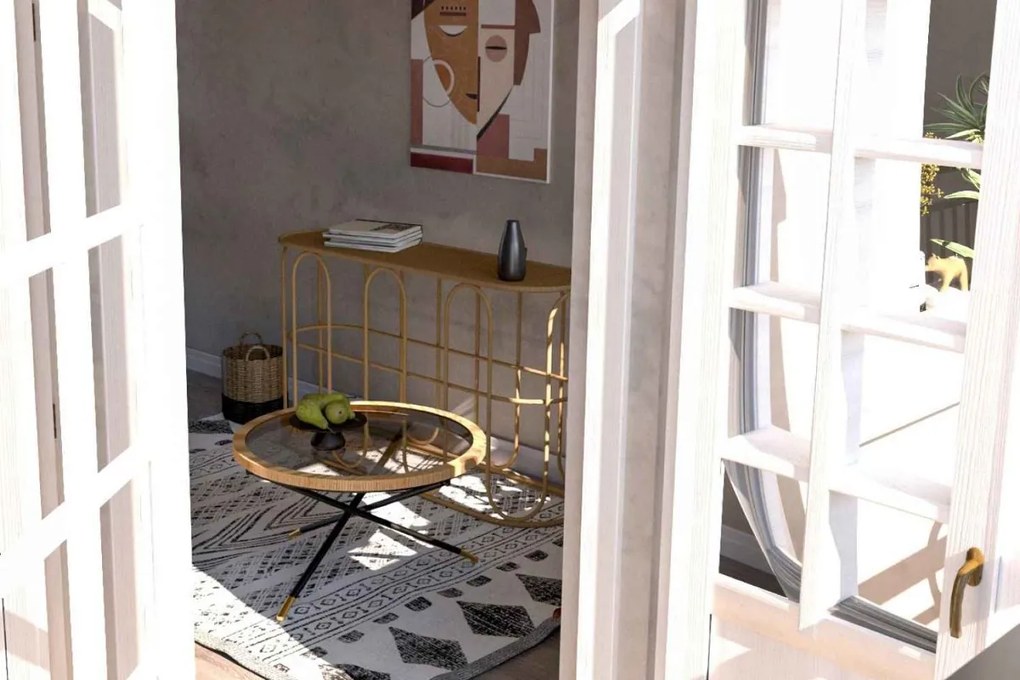 Designový konferenční stolek Vasundhara 80 cm vícebarevný