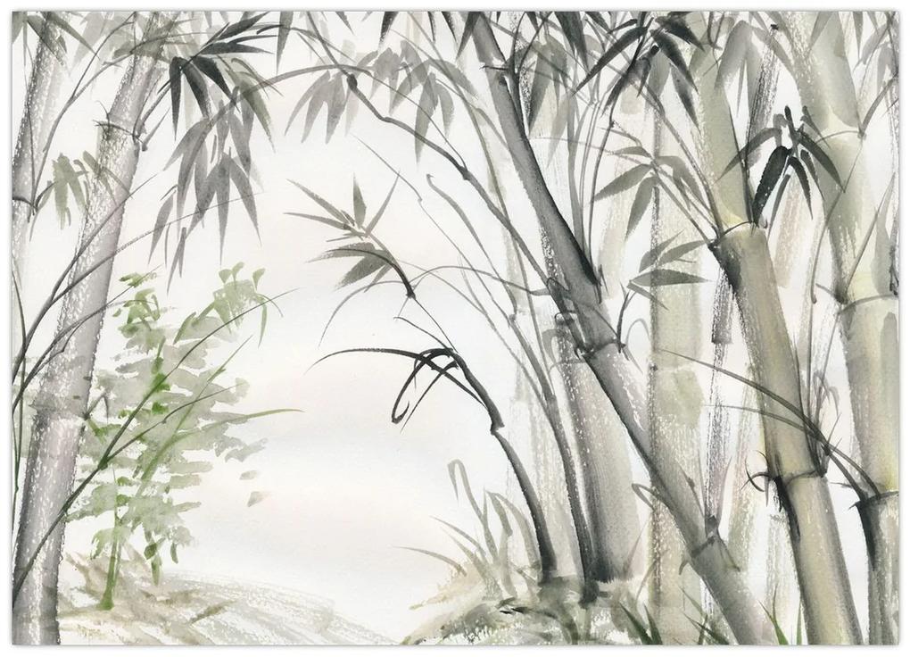 Obraz - Bambusy, kresba (70x50 cm)