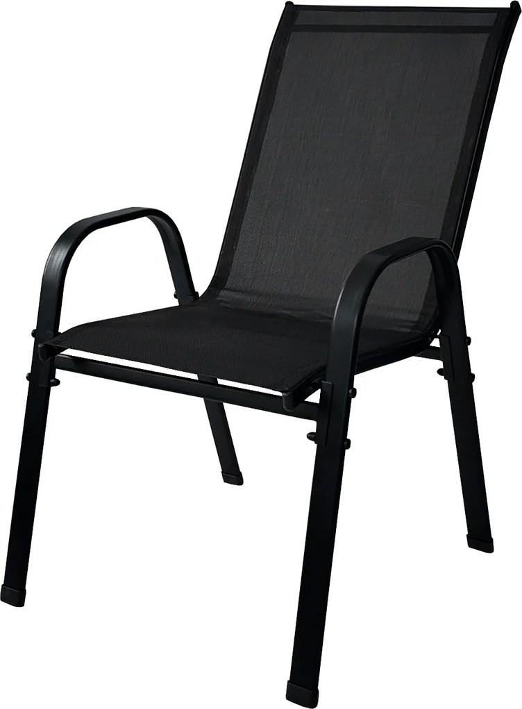 TRENDIE Zahradní židle sada 6ks černé