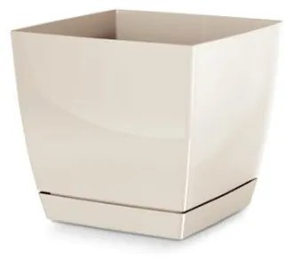 PROSPERPLAST Květináč - COUBI SQUARE P Průměr: 24 cm, Barva: grafit