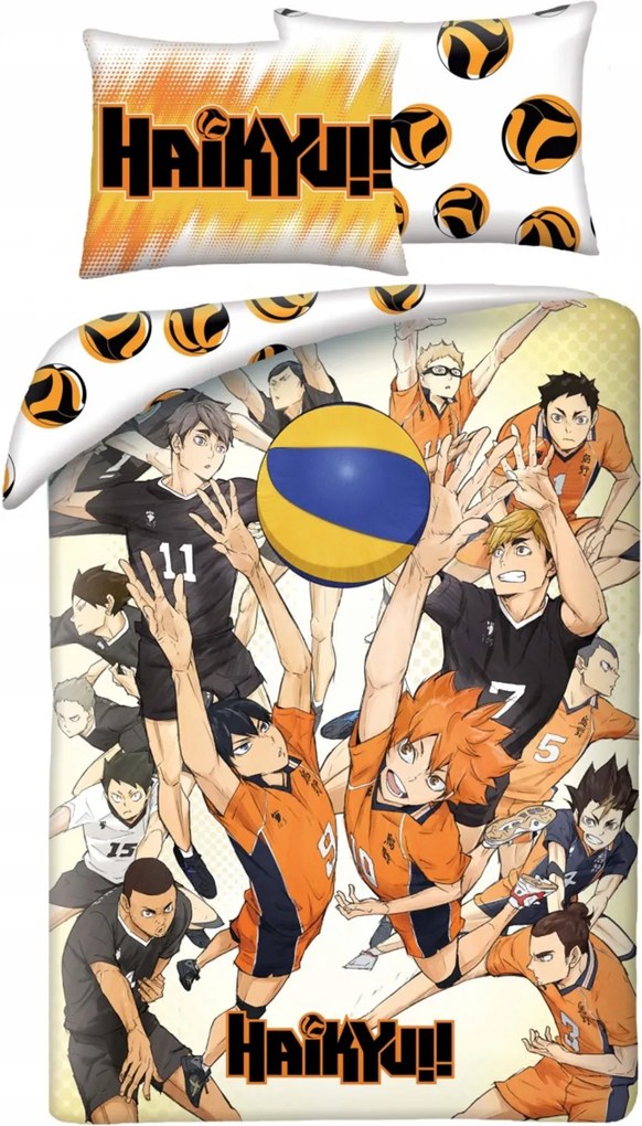 Ložní povlečení z mikrovlákna Haikyu!! - motiv Heroes - 70x90 cm + 140x200 cm
