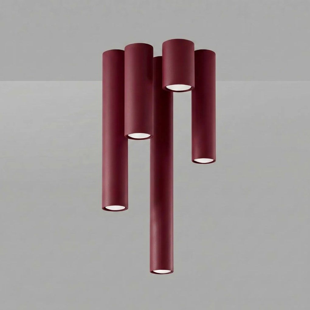 Sollux Lighting Stropní svítidlo LAGOS 10 bordó