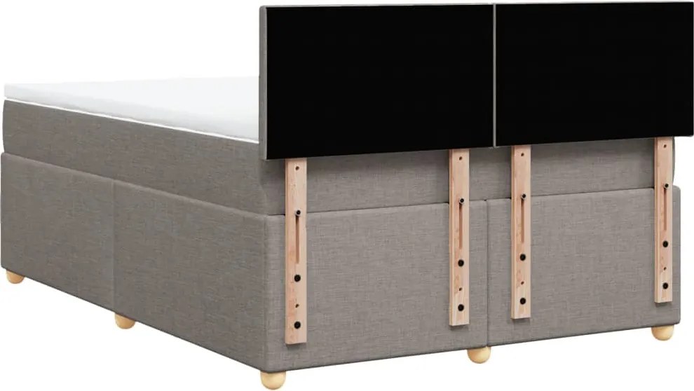 Box spring postel s matrací taupe 140x200 cm textil 3286700