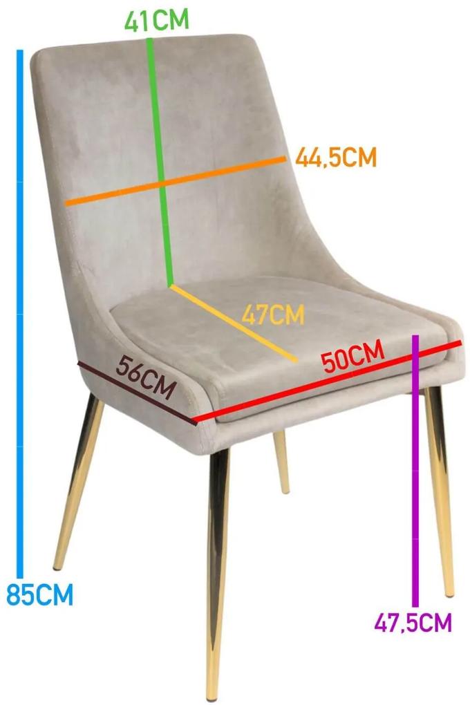 Starorůžová jídelní židle ELEGANCE 85cm