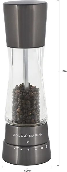 Cole&Mason - Sada mlýnků na sůl a pepř DERWENT 2 ks 19 cm antracit