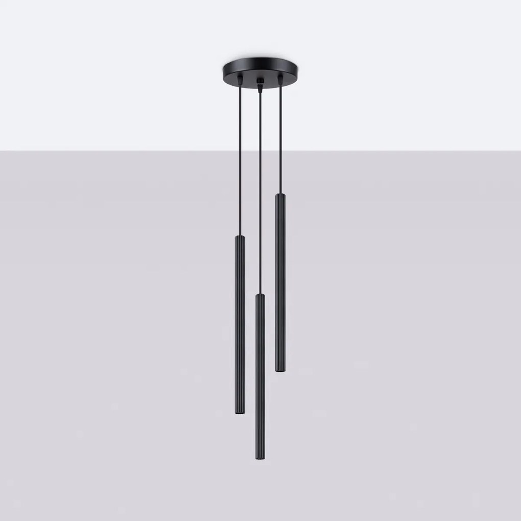 Sollux Lighting Závěsné svítidlo ARCHE 3P Černá