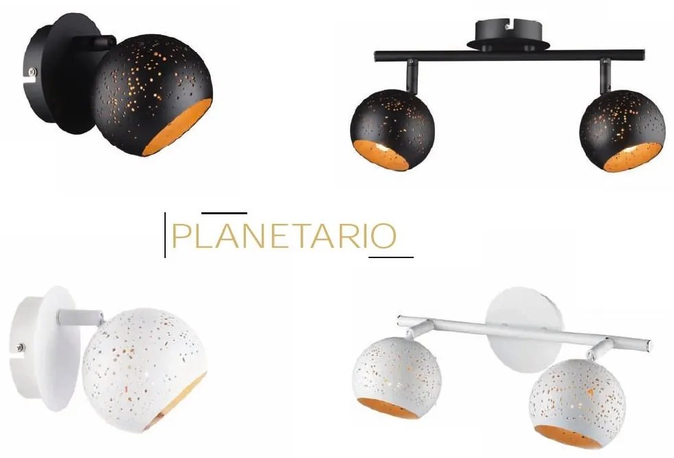 ACA DECOR Přisazené bodové svítidlo PLANETARIO max. 2x33W/G9/230V/IP20, černé