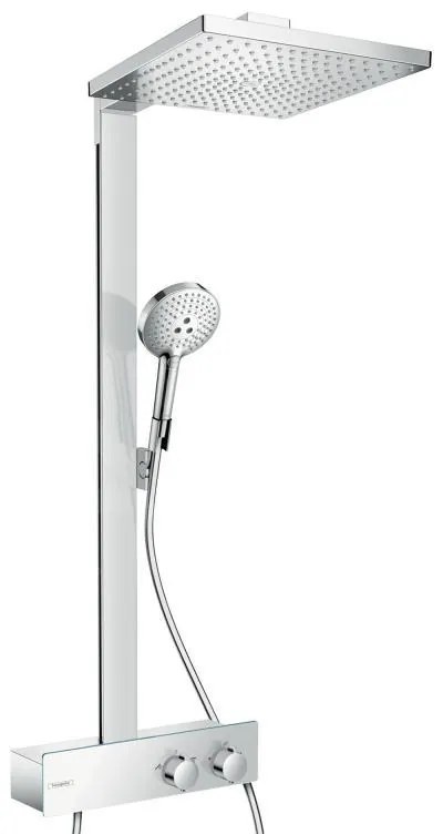 Hansgrohe Raindance E, sprchová souprava Showerpipe 300 s termostatem 350 EcoSmart 9 l/min, chromová, HAN-27362000