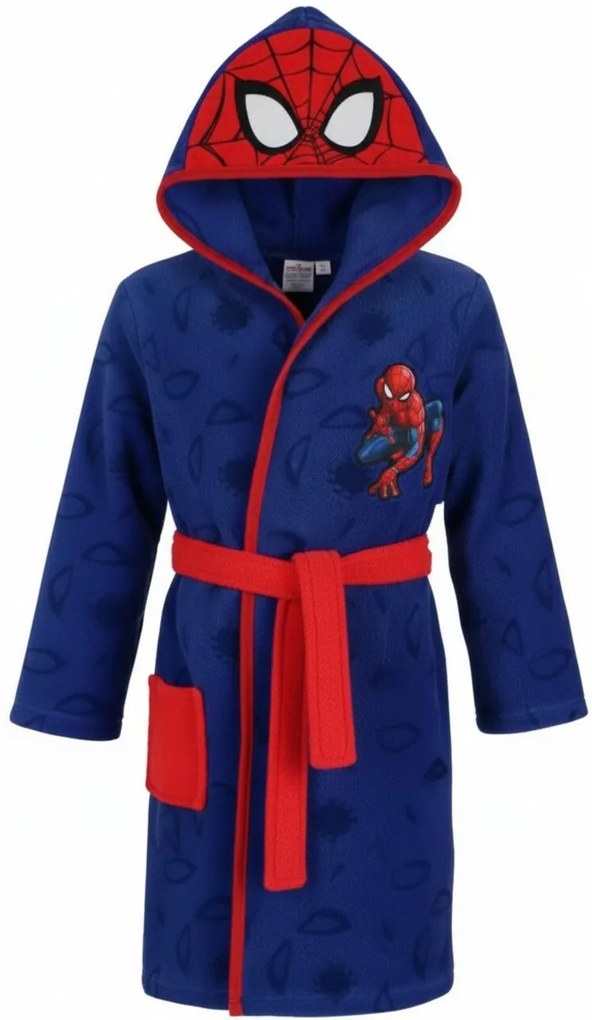 Chlapecký coral fleece župan s kapucí Spiderman, 98 / 104