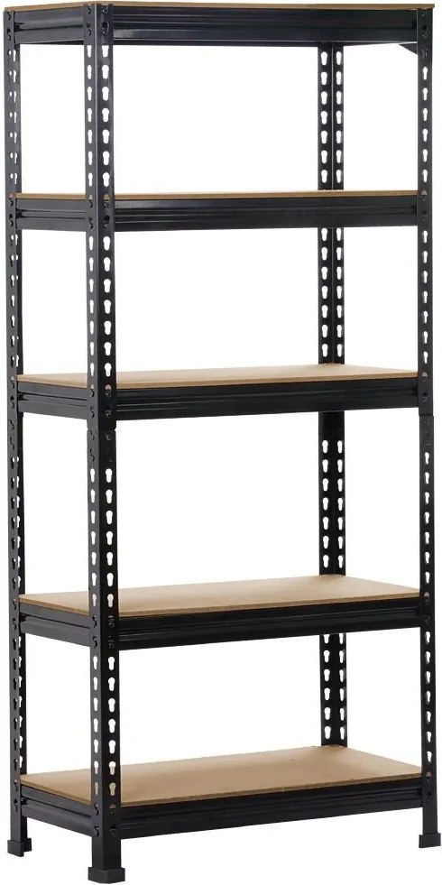 Zátěžový regál Yaheetech – Mod.10: 150 × 70 × 30 cm/750 kg černá (264515749188)