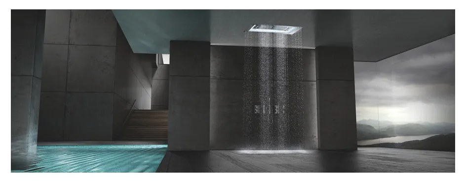 Grohe Rainshower F-Series 40 &quot;AquaSymphony - Stropní sprcha 6+ proudů s osvětlením, chrom 26373001