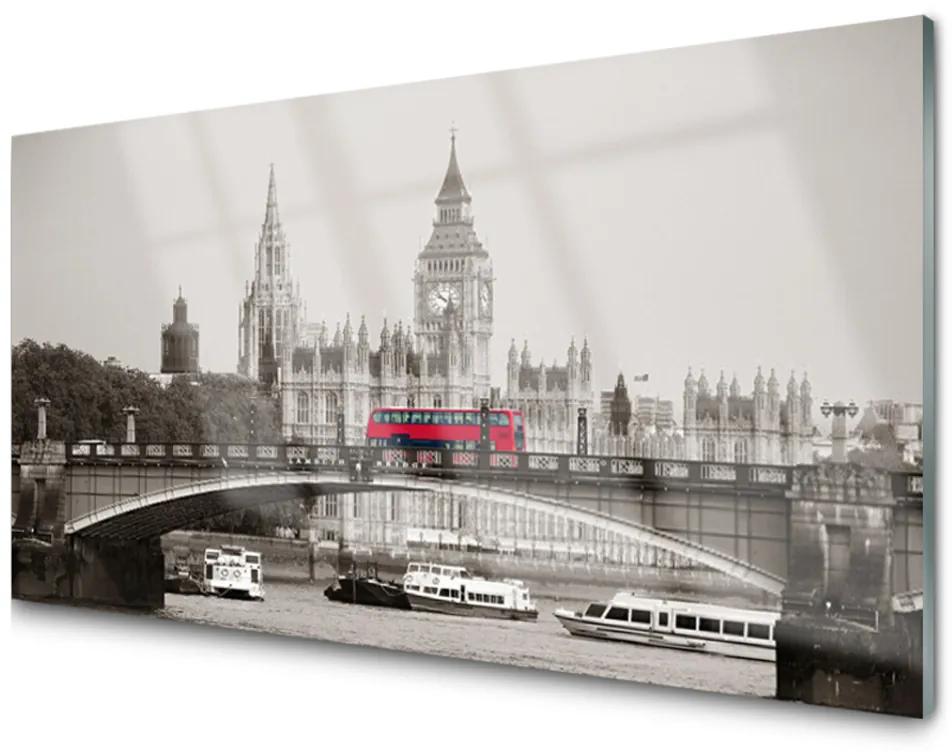 Skleněný obraz Most Londýn Big Ben