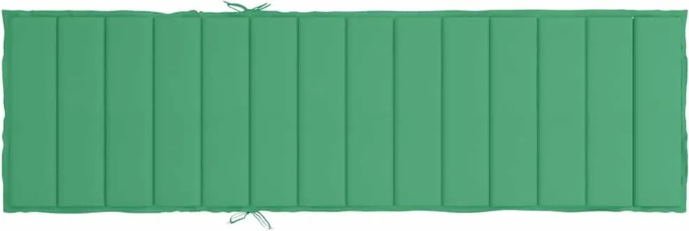 Poduška na lehátko zelená 200 x 50 x 3 cm oxfordská látka 314193