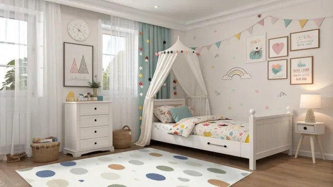 Koberec Esme Kids C5648A bílý/krémový