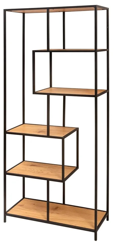 Designový regál Maille 185 x 77 cm divoký dub
