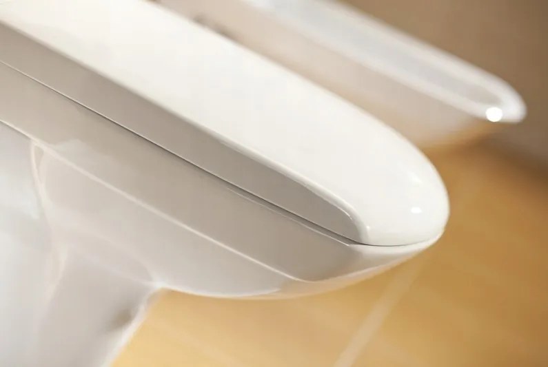 Cersanit Carina Clean On, závěsná wc mísa + antibakteriální toaletní sedátko z duroplastu, set 548, bílá, K701-033