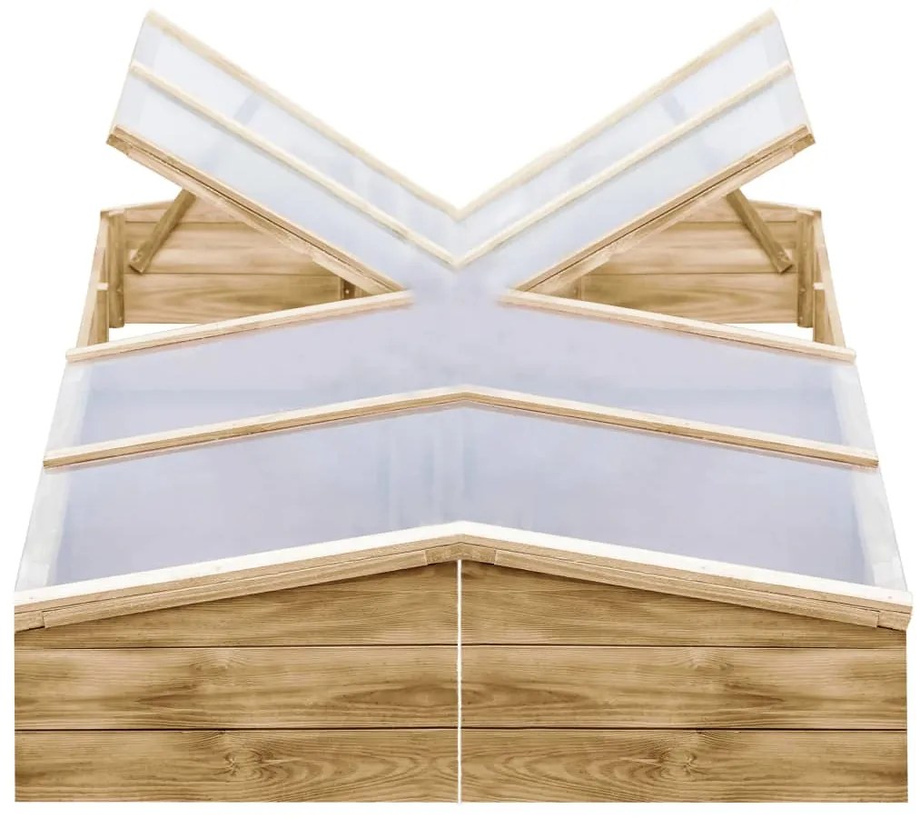 Pařeniště 2 ks impregnovaná borovice 200 x 50 x 35 cm 3055328