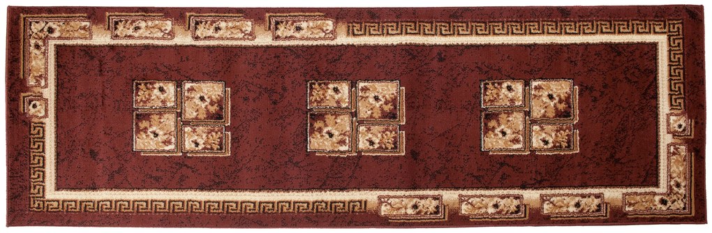Chemex Moderní koberec Atlas - geometrické tvary 1 - hnědý Rozměr koberce: 80x150 cm
