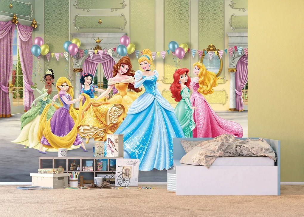 Dětská vliesová fototapeta na zed' Ples Princezen, Disney | 360 x 270 cm | DFTDNXXL 5033