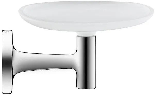 Duravit Starck T - Mýdlenka s držákem, chrom/mléčné sklo 0099331000