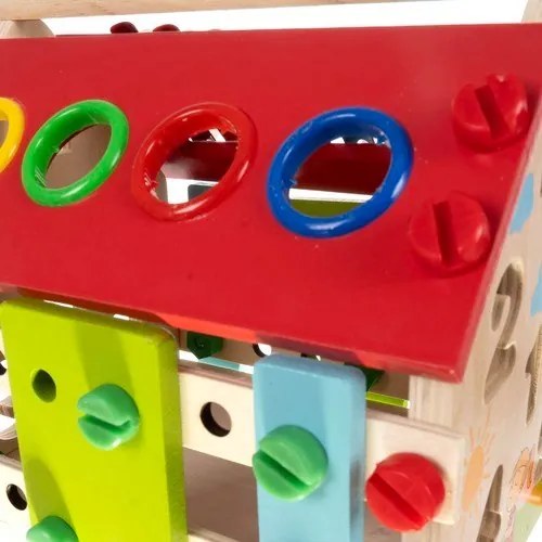 Montessori multifunkční dřevěný domeček Kruzzel 22564