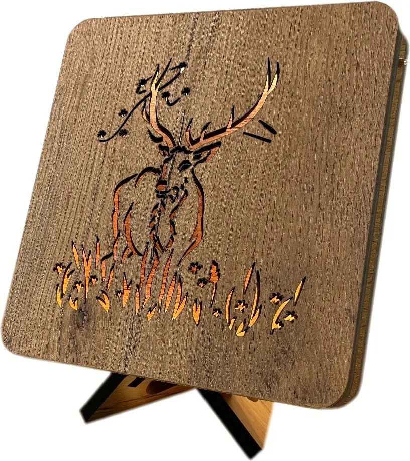 Li-Go "Jelen" lampa 19x19 cm provedení povrchu: dub