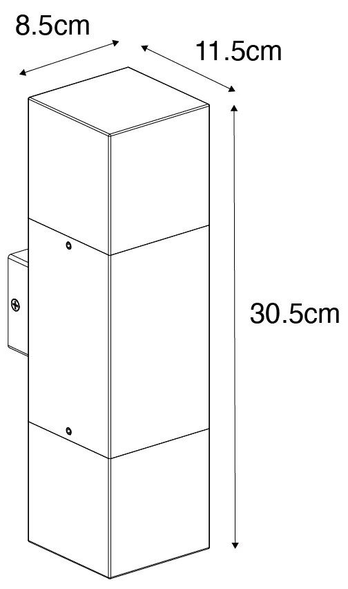 Venkovní nástěnné svítidlo rezavě hnědé s kouřovým stínítkem 2-světlo IP44 - Dánsko