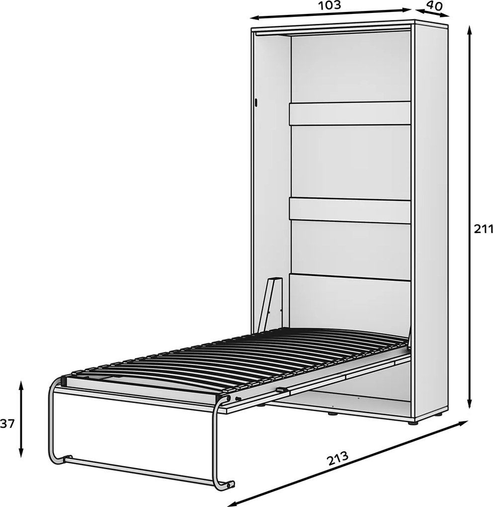ADRK Furniture Vivario Výklopná postel 90 ADRK-WB-VIV-90-K