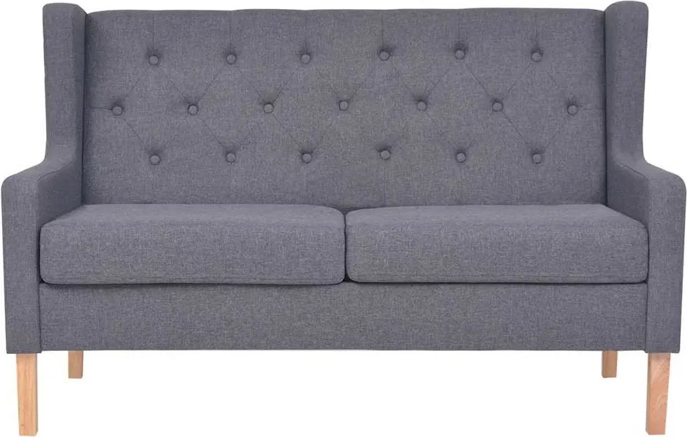 Sedací souprava 2 kusy textil šedá 274934