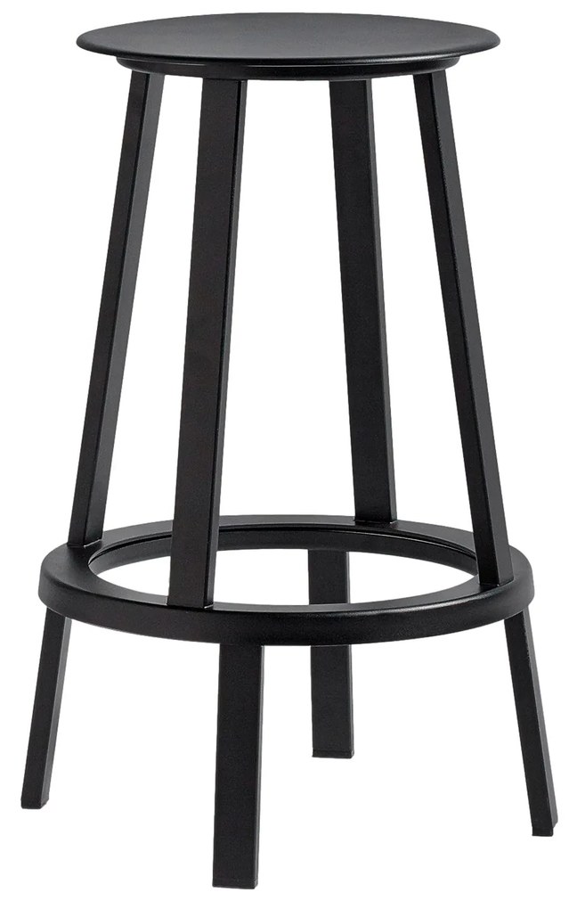 HAY Stolička Revolver Bar Stool Low, Black