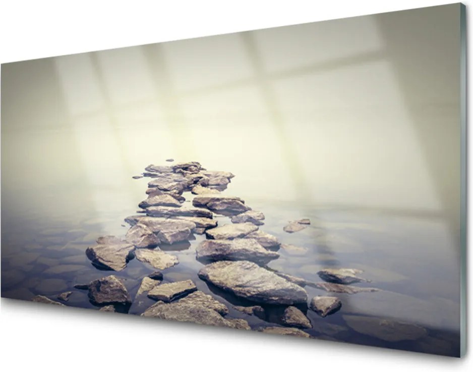 Akrylové obraz Kameny Voda Krajina