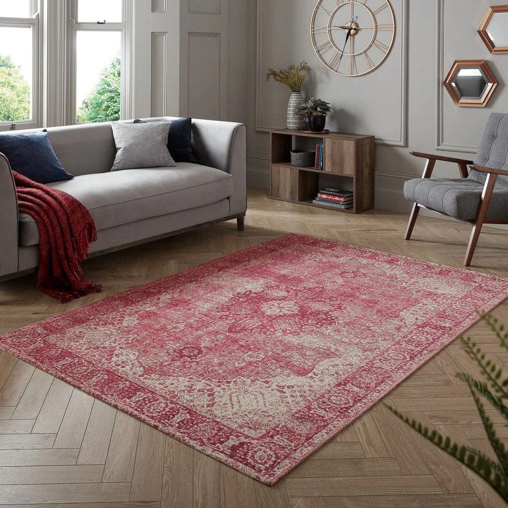 Flair Rugs, Kusový koberec Manhattan Antique Pink, 200x290, růžová, ložnice