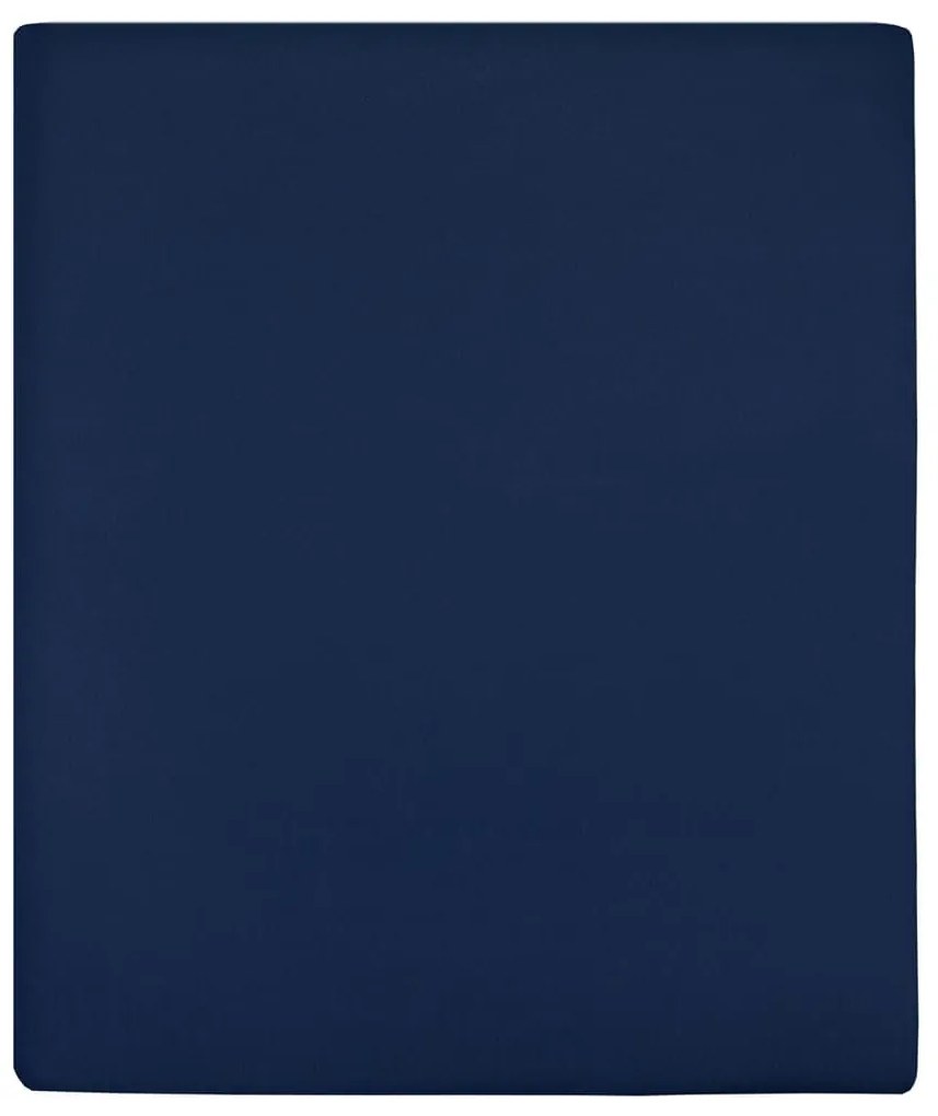 Jersey prostěradlo námořnická modř 90 x 200 cm bavlna 136230