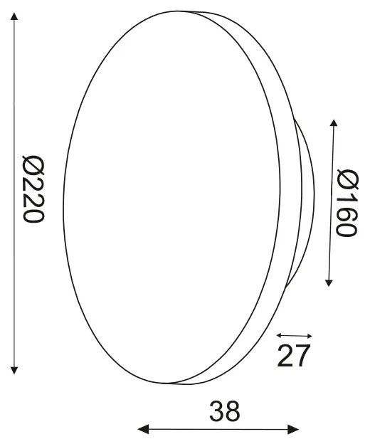 ACA DECOR LED nástěnné dekorativní svítidlo ECLIPSE 10W/230V/3000K/800Lm/80°/IP20, kruhové hnědé