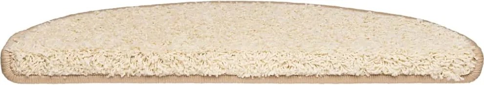Schodové rohože 20 ks 65 x 21 x 4 cm krémové, půlkulaté, velké 3365849
