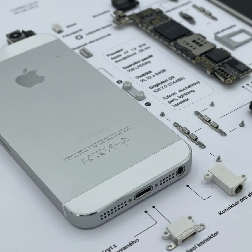 Obraz, Apple iPhone 5S bílý Bílá