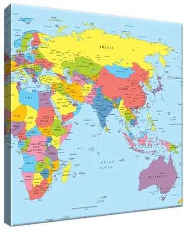 Gario Obraz na plátně Velká mapa světa Velikost: 30 x 30 cm