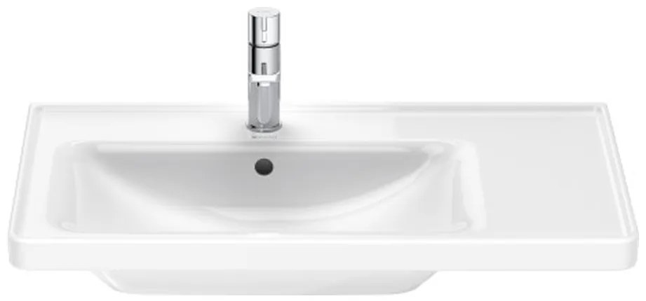 Duravit D-Neo - Umyvadlo do nábytku asymetrické 800 x 480 mm, umyvadlo vlevo, bílá 2369800000