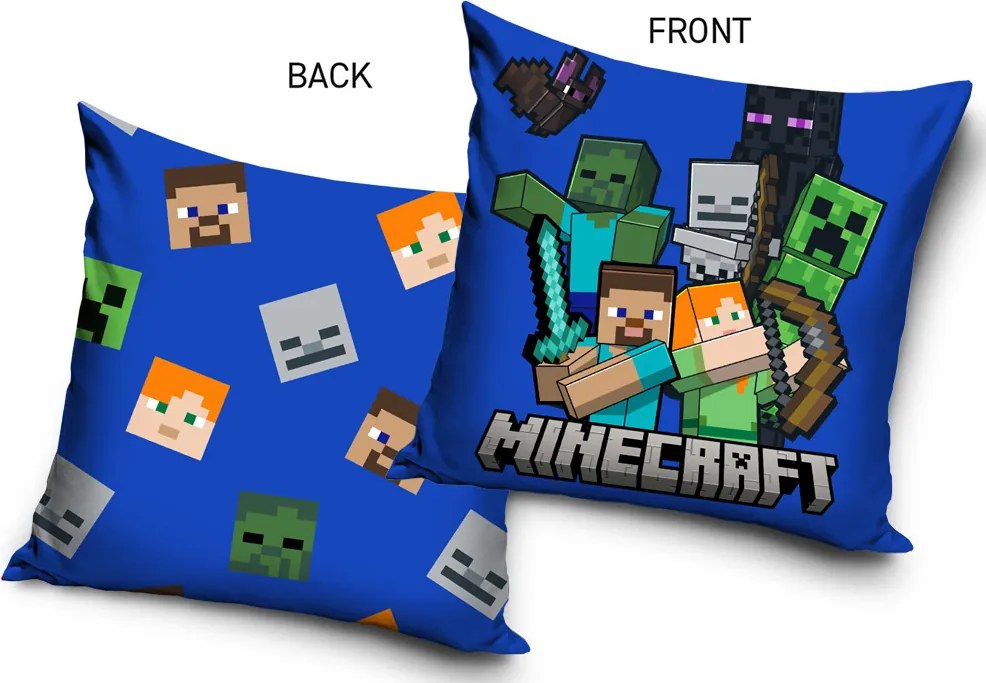 Dětský polštářek Minecraft Bitva Mobů